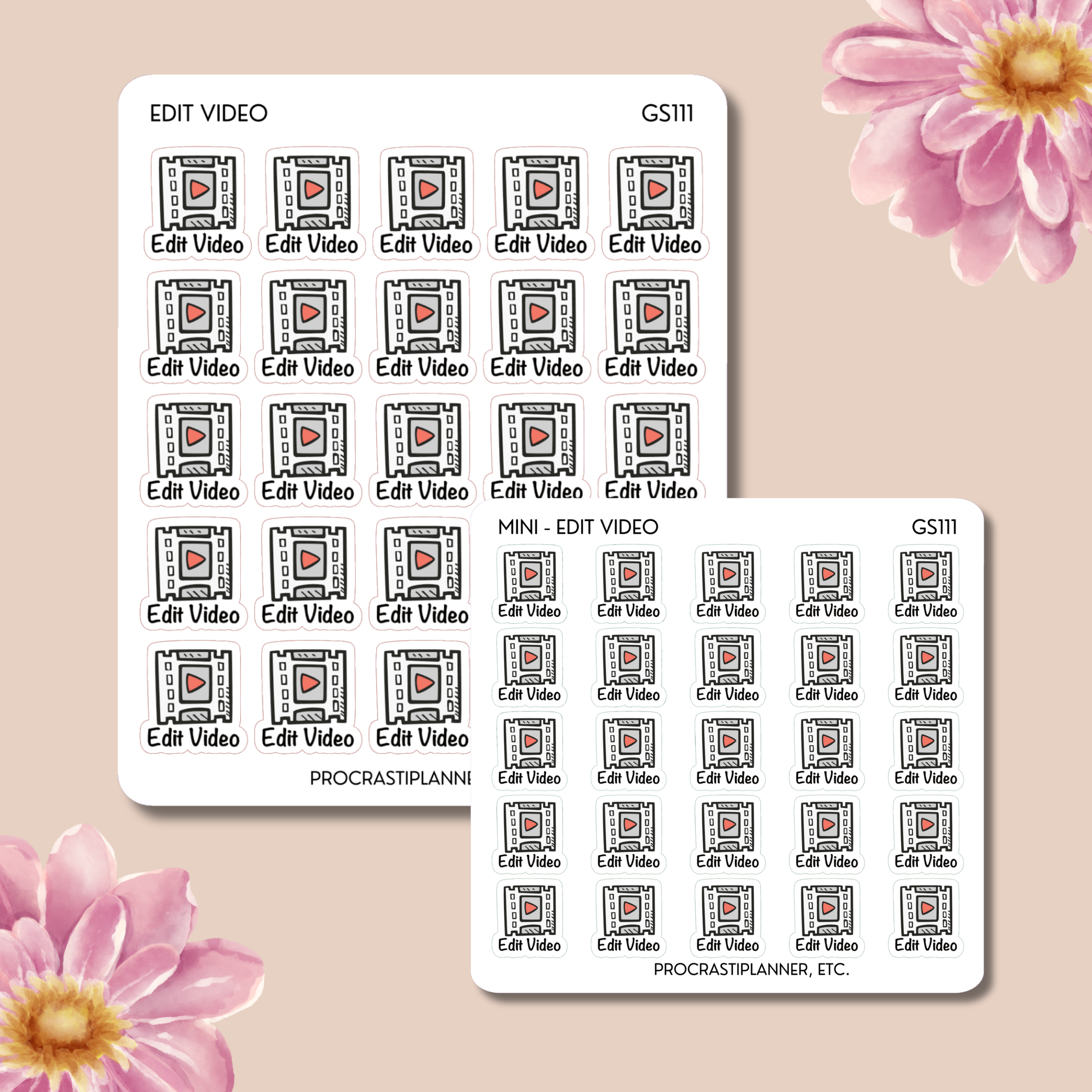 Edit Video Planner Stickers – Procrastiplanner, Etc.